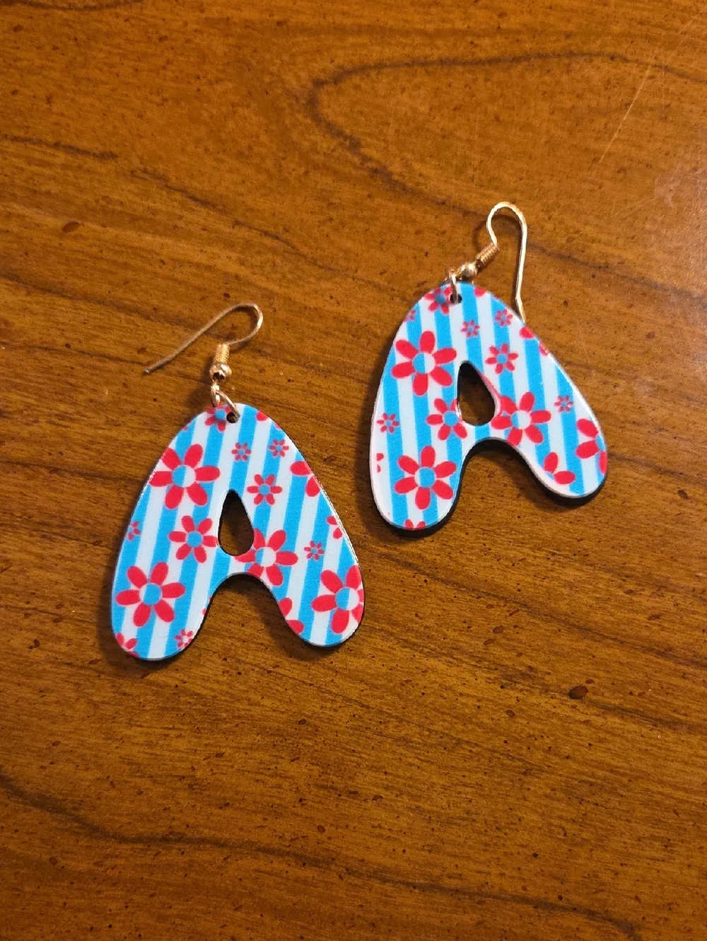 Jewelry | Floral Pattern A Letter Earrings | Poshmark